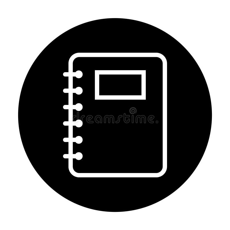 Spiral Notebook Icon, Paper Blank Page Symbol, Note Web Flat Vector ...