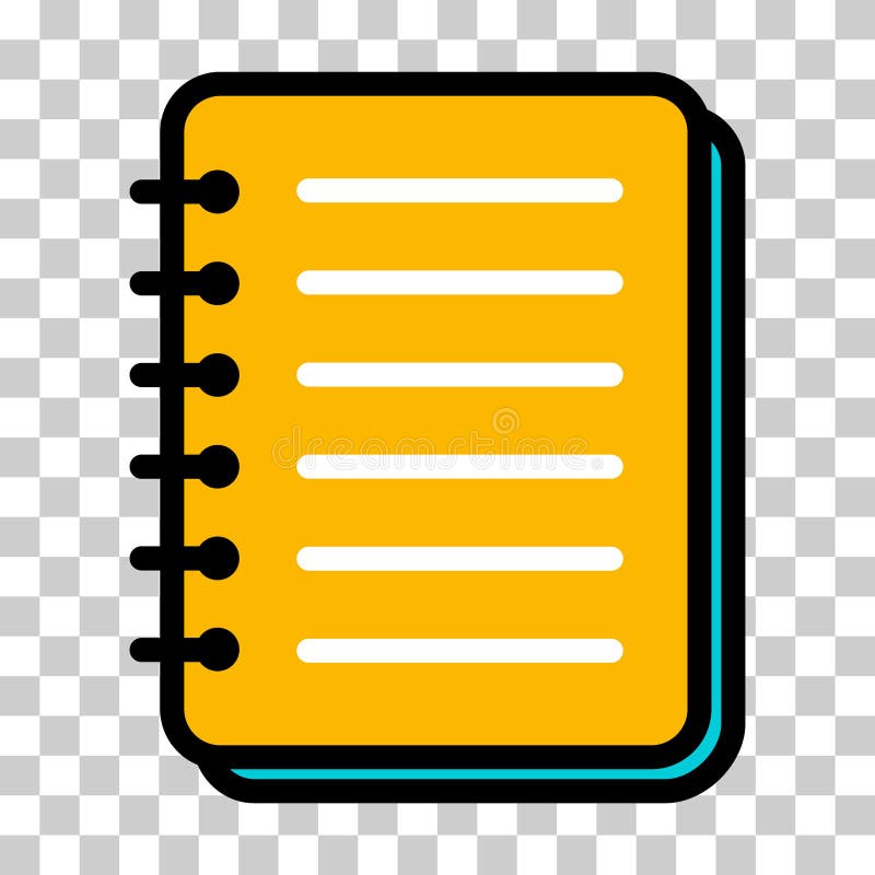 Spiral Notebook Icon, Paper Blank Page Symbol, Note Web Flat Vector ...