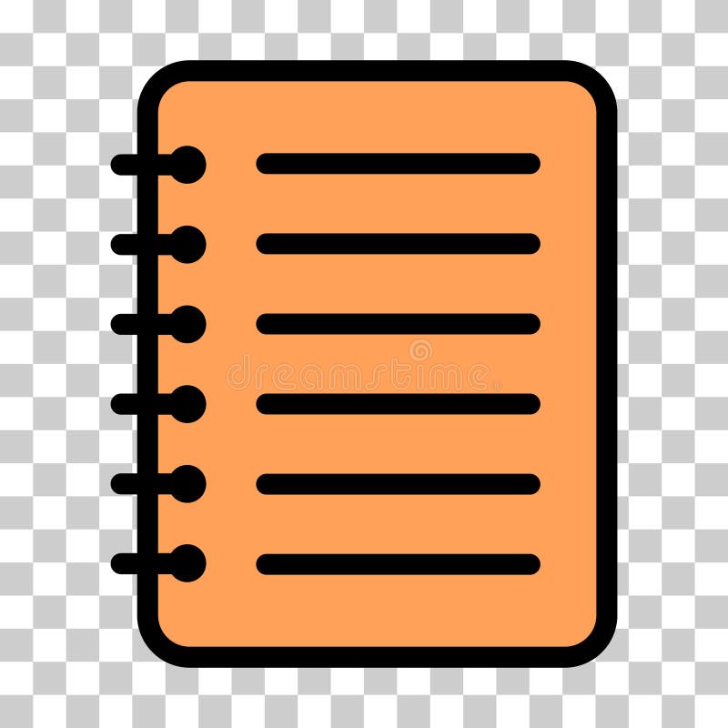 Spiral Notebook Icon, Paper Blank Page Symbol, Note Web Flat Vector ...