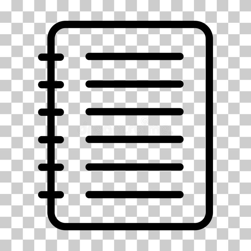 Spiral Notebook Icon, Paper Blank Page Symbol, Note Web Flat Vector ...