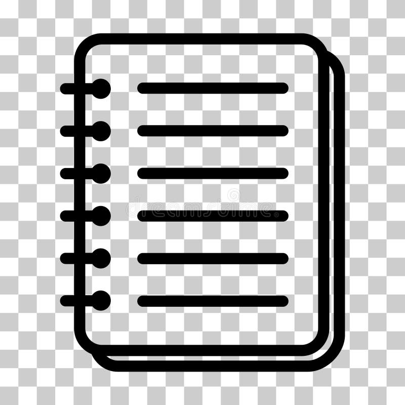 Spiral Notebook Icon, Paper Blank Page Symbol, Note Web Flat Vector ...