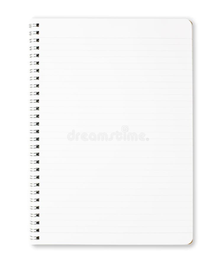 Spiral Notebook Isolated on Pure White. Stock Image - Image of ...