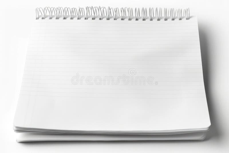 A Spiral Notebook Lies Open on a White Surface, Ready for Writing or ...