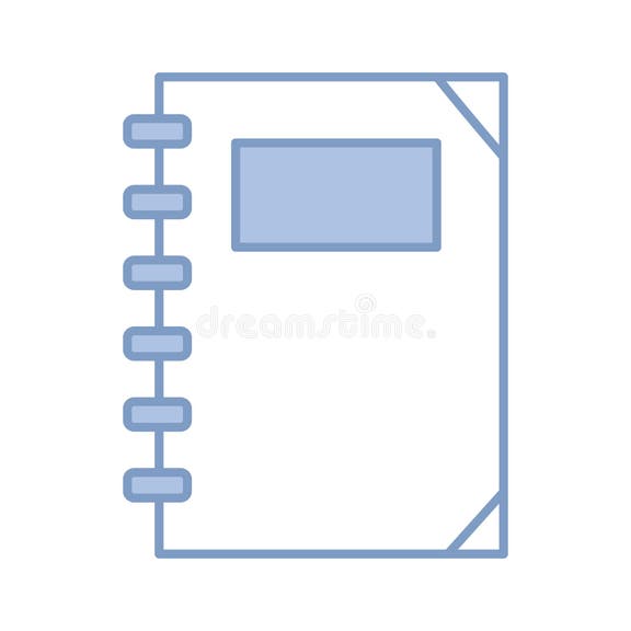 Spiral Notebook Outline. Vector Stock Vector - Illustration of memo ...