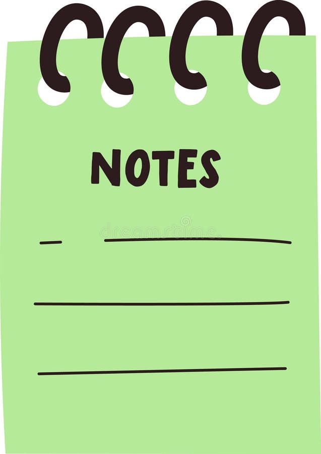 Spiral Notebook Page with Lines Stock Illustration - Illustration of ...