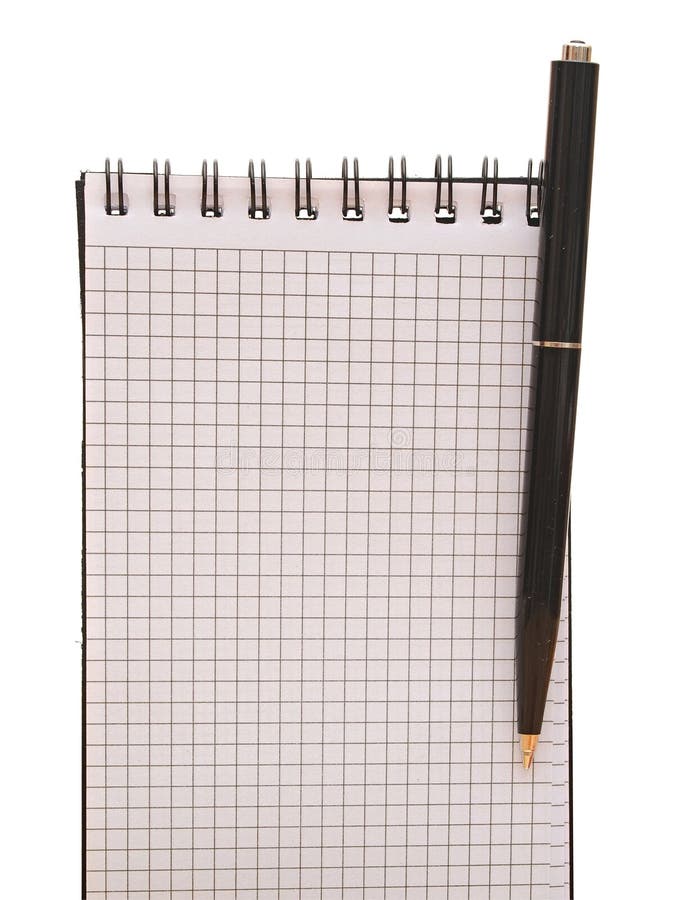 Spiral notebook with pen stock photo. Image of lined - 24590156