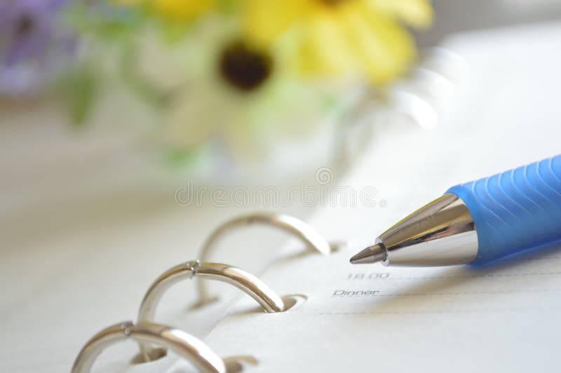 Spiral notebook and pen stock image. Image of notebook - 46741199
