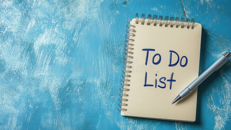 A Spiral Notebook with a Pen on Top of it with the Words To Do List ...