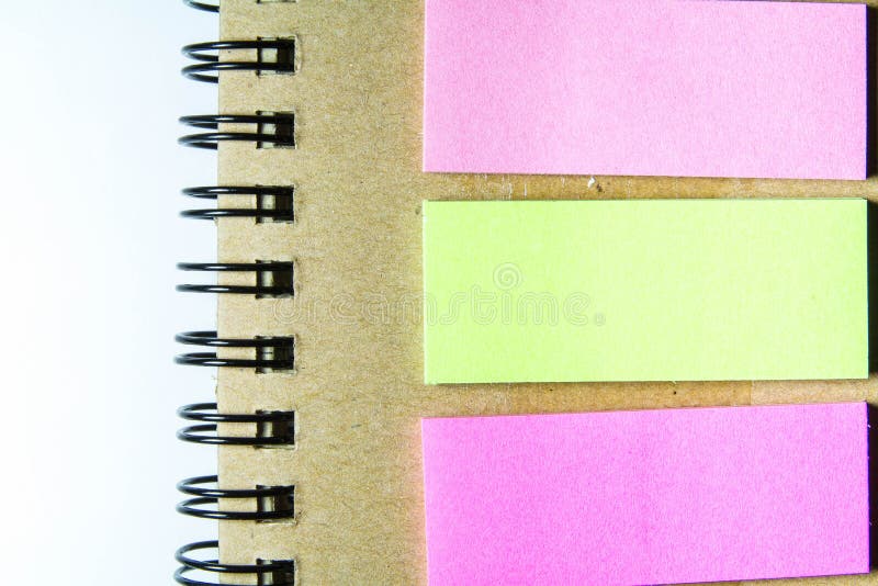 Spiral Notebook And Post-it Stock Photo - Image of corporate, sheet ...