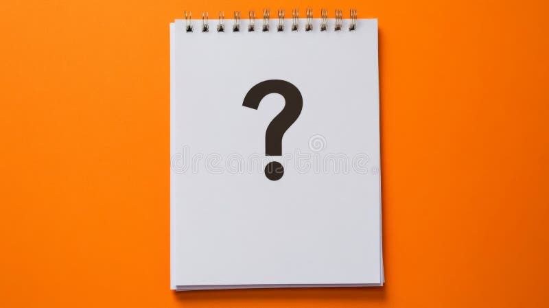 Spiral Notebook with Question Mark Uncertainty Concept, Question ...