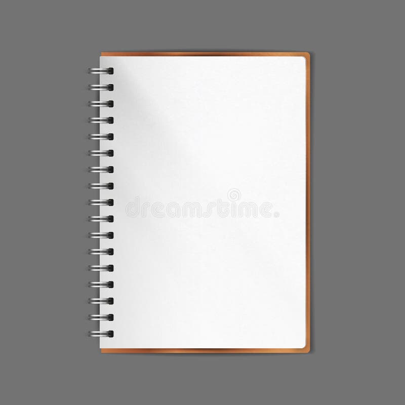 Spiral Notebook. Realistic Vector Illustration. Diary, Organizer Open ...