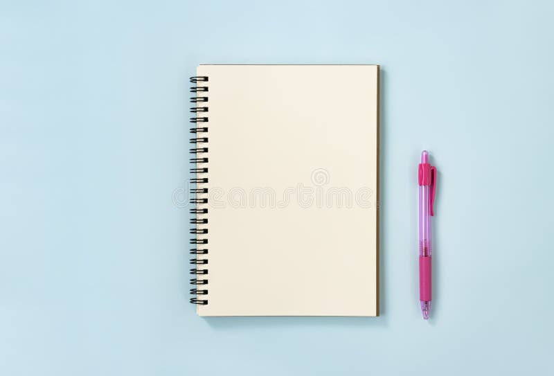 White Spiral Notebook Pink Background Minimalist Mockup Stock Photos ...