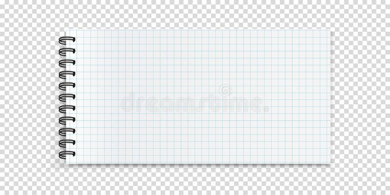 Spiral Notebook Template - Empty Cell Grid Striped Vector Illustration ...