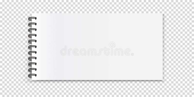 Spiral Notebook Template - Empty Vector Illustration with Copy Space ...