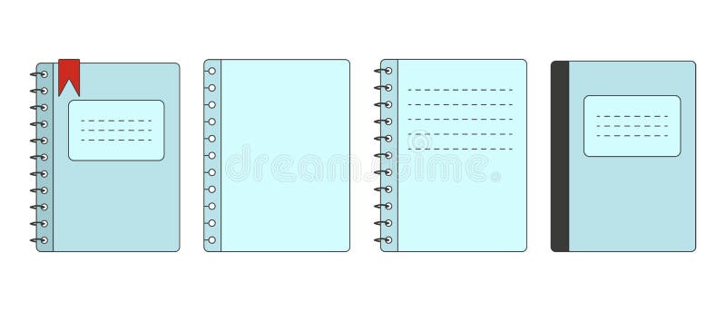 A Few Options for Simple Notebook Images. Stock Vector - Illustration ...