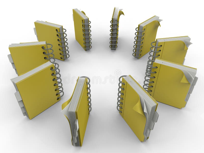 Spiral Notebooks Circular Pattern Stock Illustration - Illustration of ...