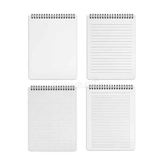 Spiral Notebooks with Different Page Layouts Vector Stock Vector ...