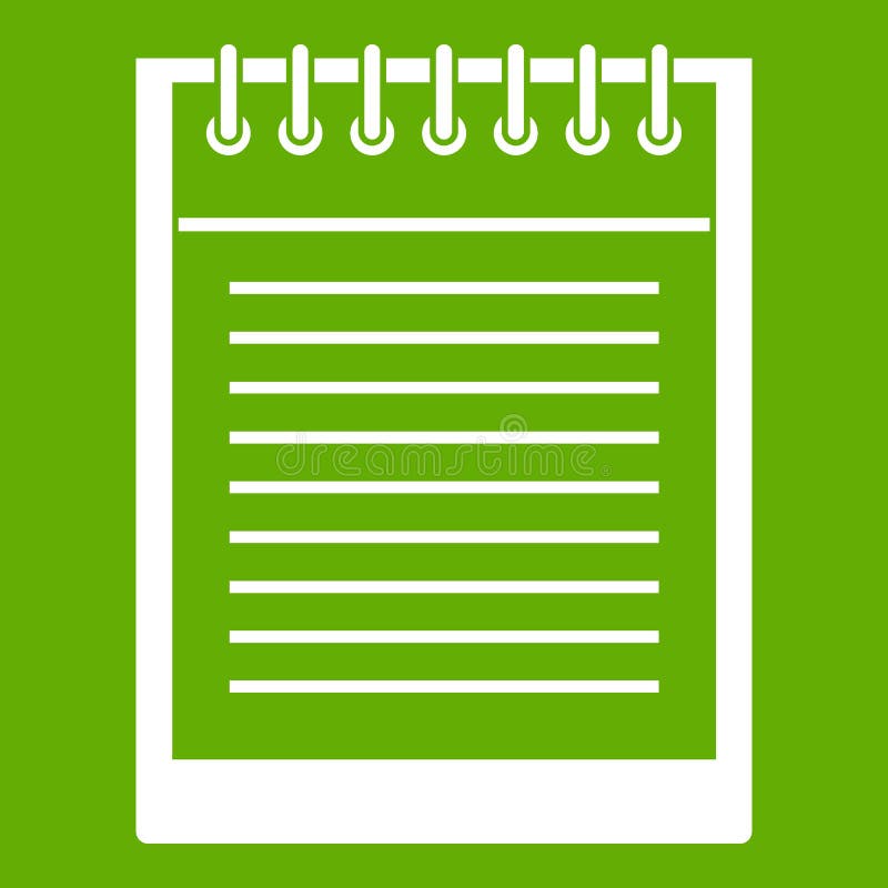 Spiral Notepad Icon Green Stock Illustrations – 839 Spiral Notepad Icon ...