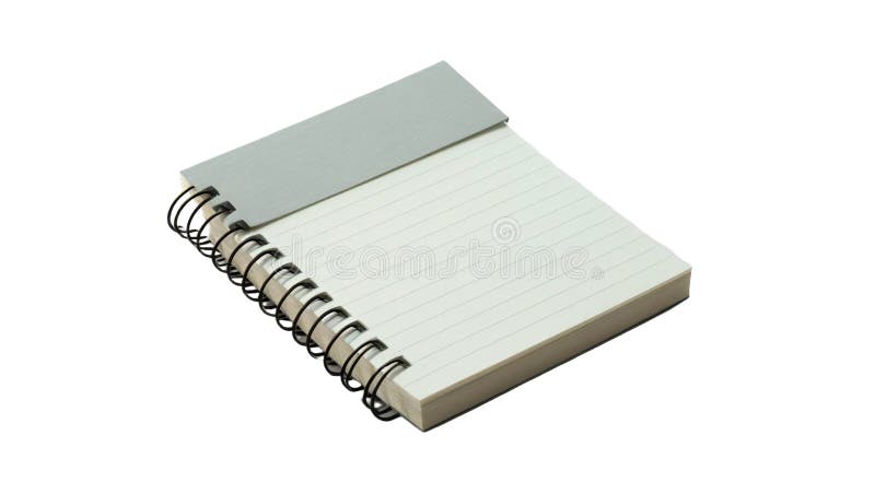 Spiral Notepad with Lined Pages Isolated Against a White Background ...