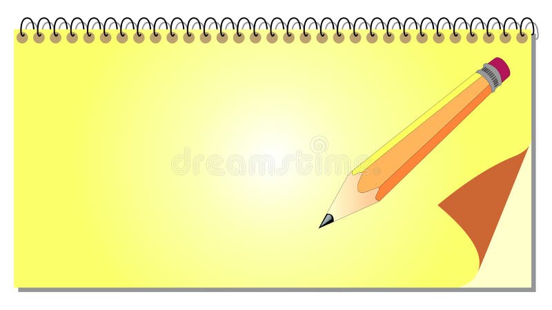Spiral Notepad with Pencil Square Flat Multi Colored Icons Stock Vector ...