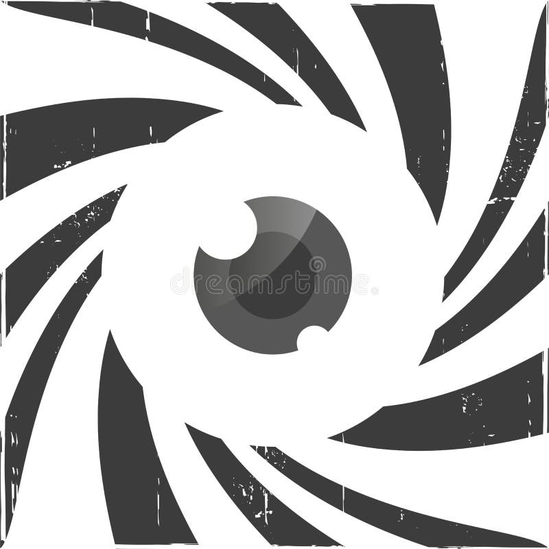 Spiral Optical Illusion with Eye Stock Vector - Illustration of spooky ...