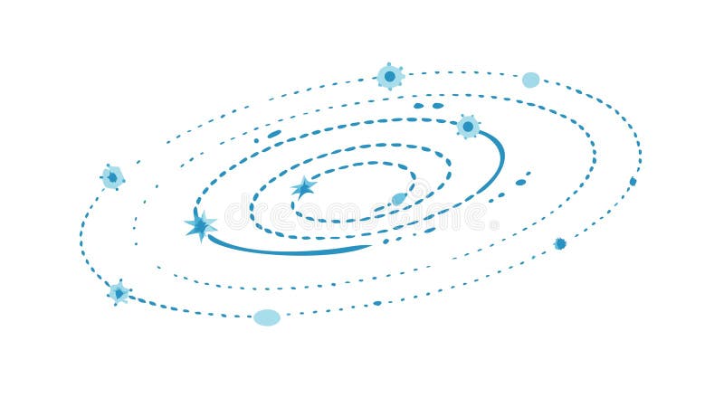 Spiral Orbit Dots Icon, Science, Space, Astronomy, Universe, System ...