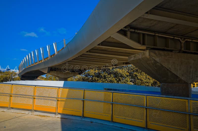 Spiral Overpass Footbridge stock image. Image of city - 82571989