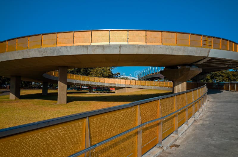 Spiral Overpass Footbridge stock image. Image of australia - 82572545