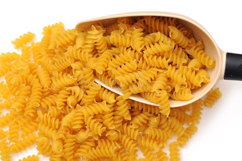 Spiral pasta stock photo. Image of isolated, spoon, shaped - 30186868