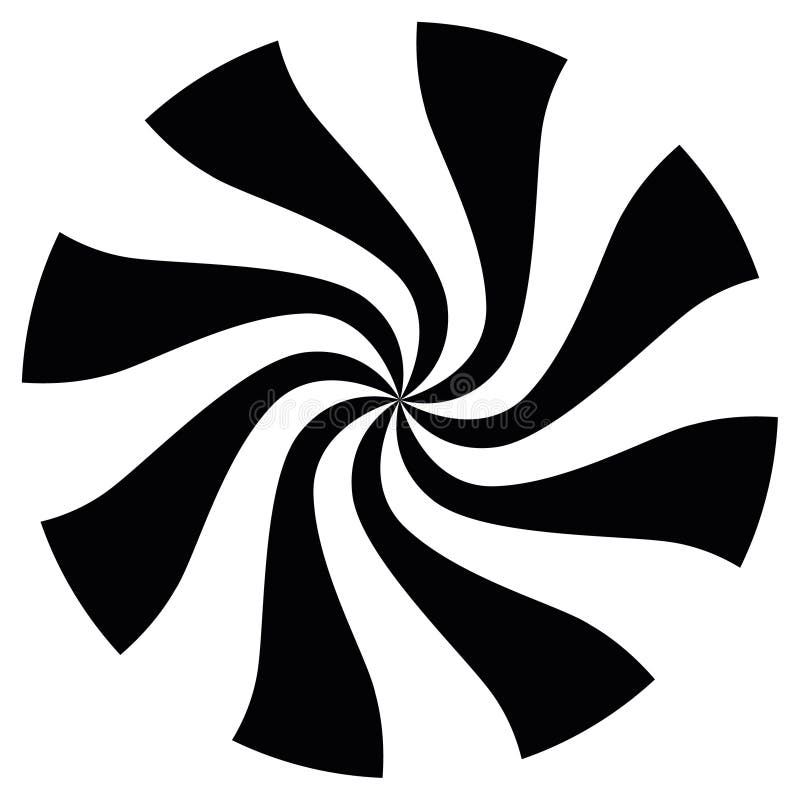 Spiral Pattern in Black and White Stock Vector - Illustration of ...