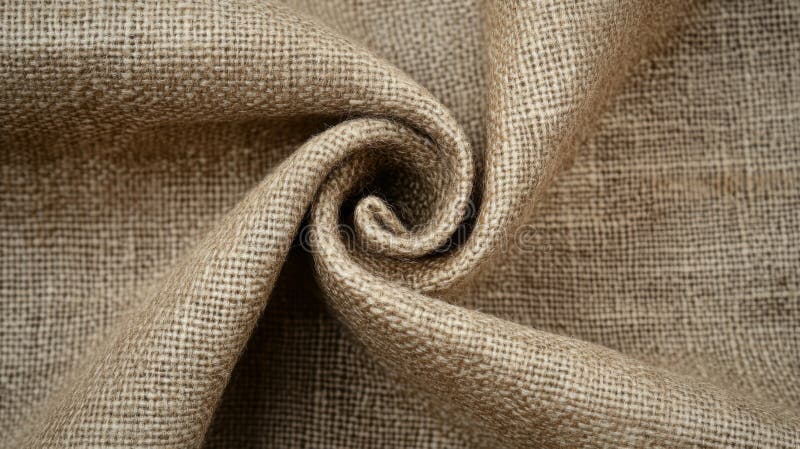 A Spiral Pattern of Brown Burlap Fabric Stock Illustration ...