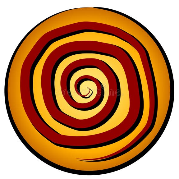 Spiral Pattern in Circle Icon Stock Illustration - Illustration of ...