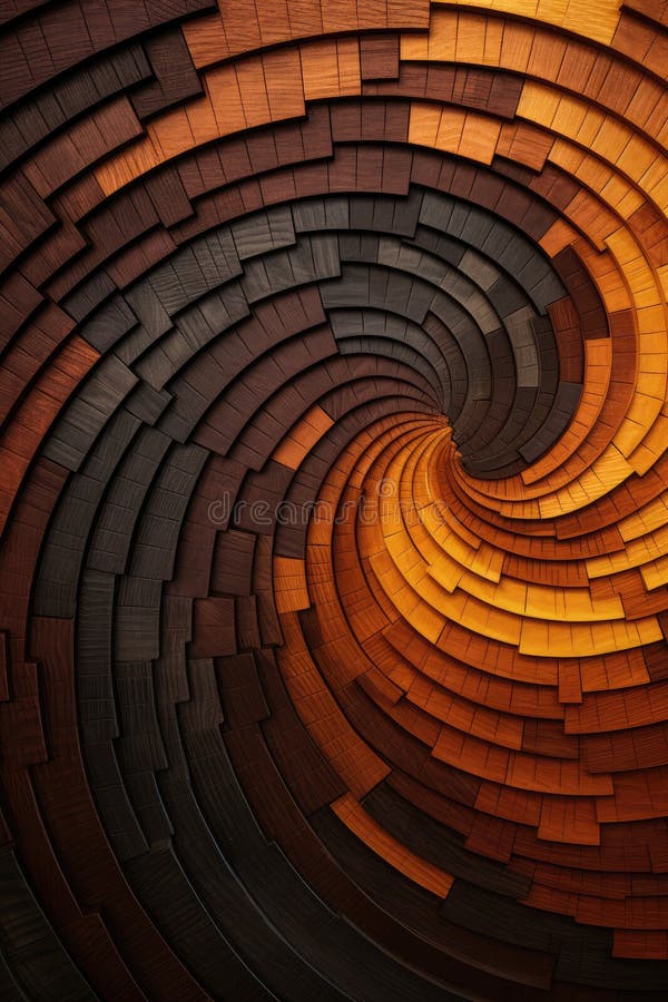Spiral Pattern of Wooden Blocks Stock Illustration - Illustration of ...