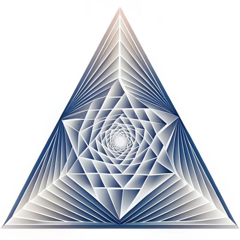 Simple Geometric Spiral with Triangular Segments Stock Illustration ...