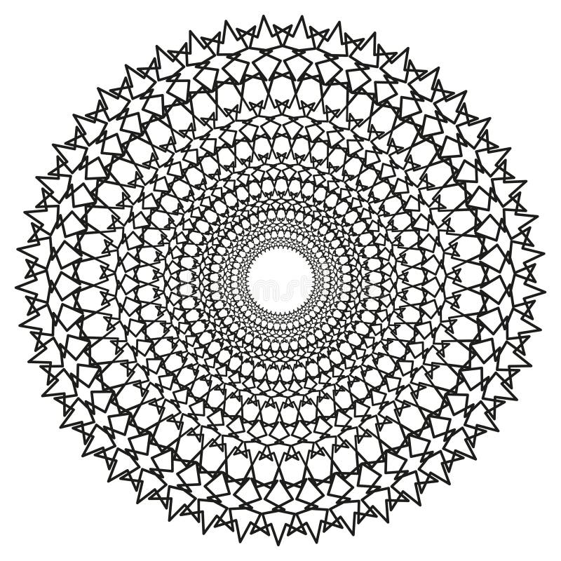 Spiral Pattern Icon. Black Geometric Swirl. Triangular Layer Detail ...