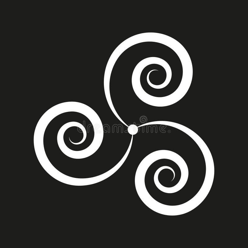 Spiral Pattern Icon. Three Swirls Symbol. Abstract Geometric Vector ...