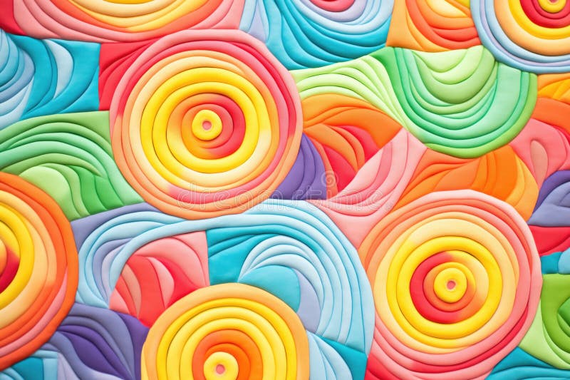 Spiral Pattern Made from Rainbow Plasticine Rolls Stock Photo - Image ...