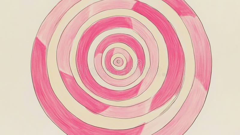 A Spiral Pattern in Pink and Cream Colors, Creating a Hypnotic Visual ...