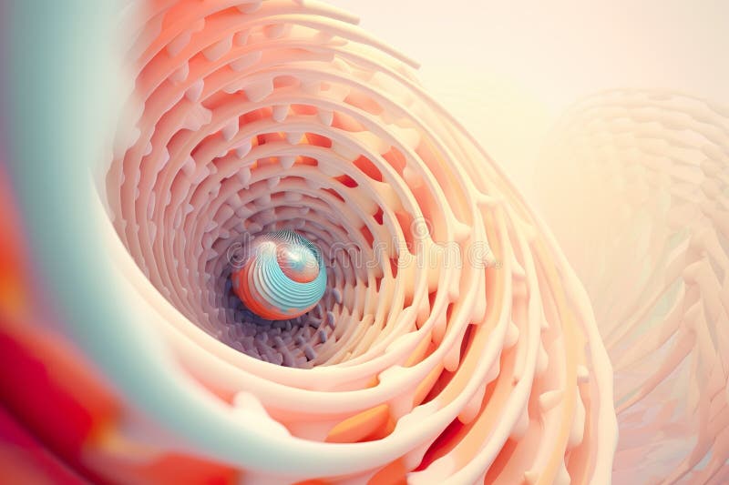 Spiral Pattern with in the Style of Surrealistic Dreams. Stock ...