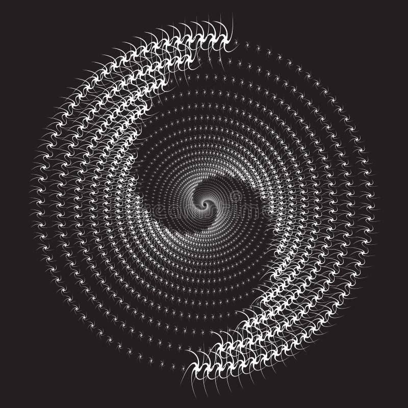 Spiral Pattern or Texture. Stipple Dot Design Element with Twisted ...
