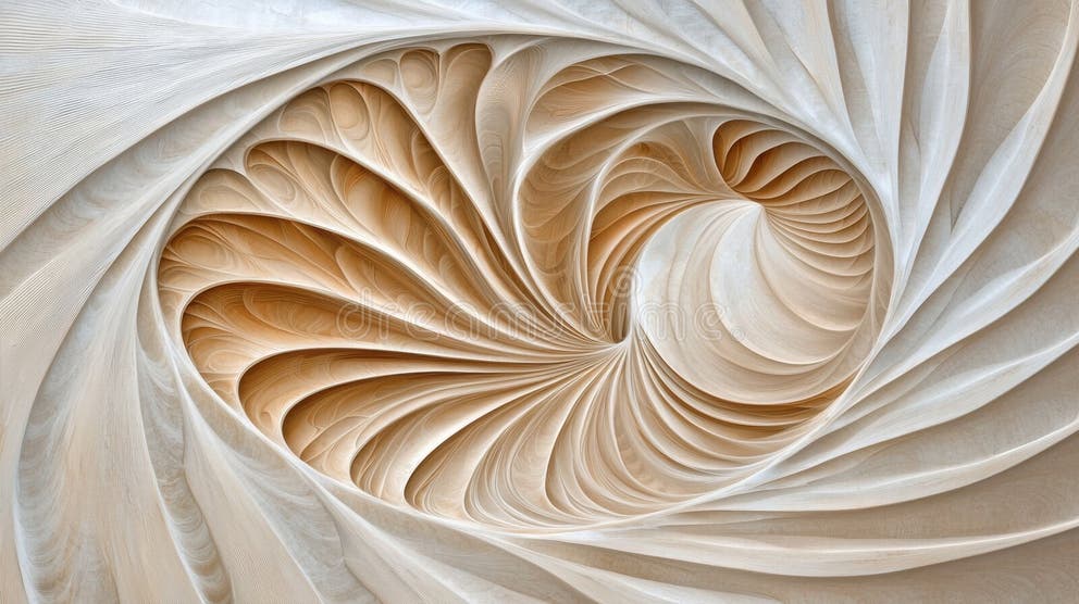 A Spiral Pattern of White and Beige Lines Forming a Mesmerizing Design ...