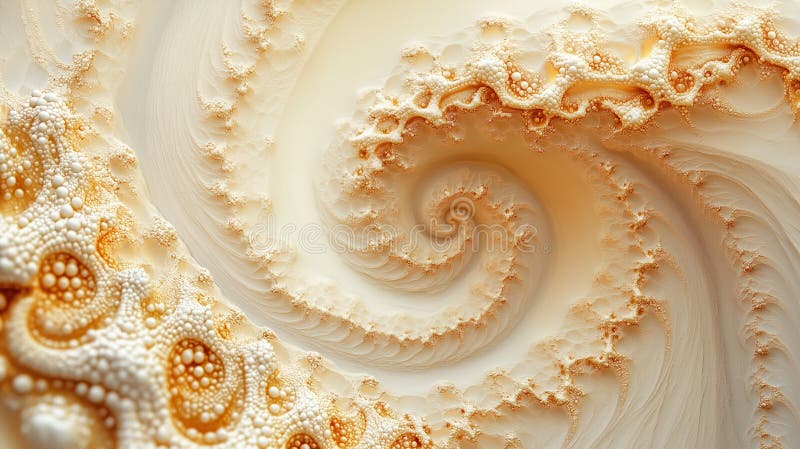 Spiral Pattern of White and Brown Dots Stock Illustration ...