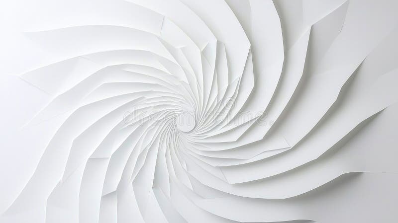 A Spiral Pattern of White Paper, Creating a Sense of Movement and Depth ...