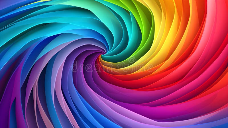 Multicolor Psychedelic Spiral Pattern. Hypnotic Abstract Background ...