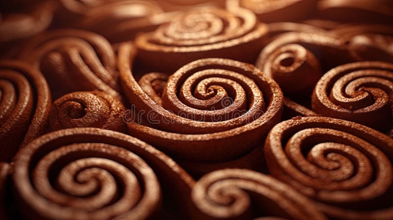 Spiral Patterns with Cinnamon Stock Illustration - Illustration of ...