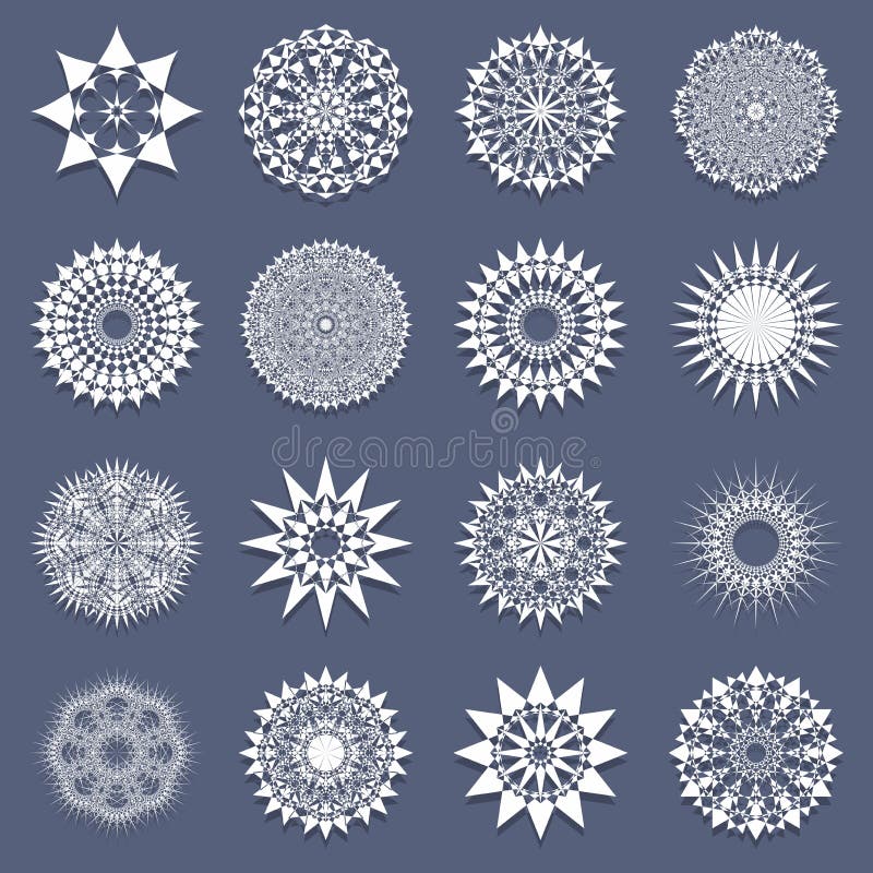 Spiral Patterns Template Set Stock Vector - Illustration of symbol ...
