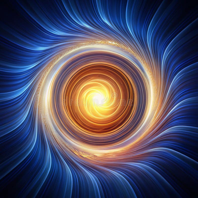 Abstract Spiral of Light Rays Stock Illustration - Illustration of ...