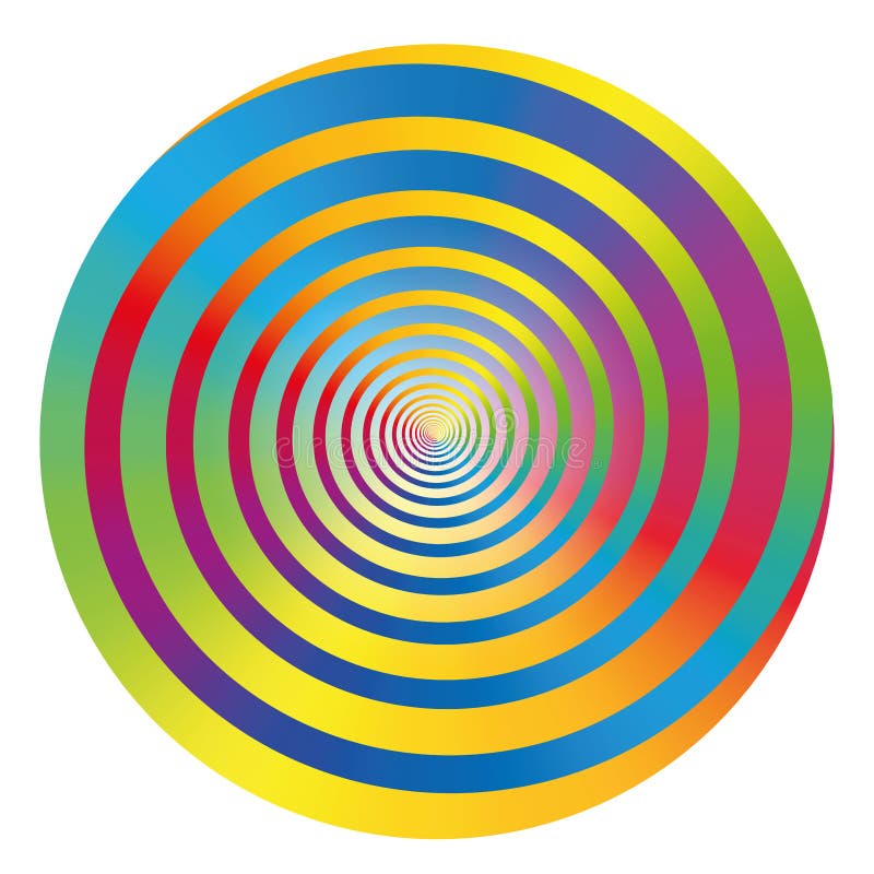 Spiral Rainbow Colored Circle Stock Vector - Illustration of round ...
