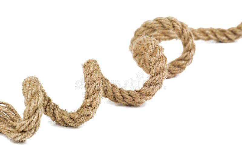 Spiral rope on white stock photo. Image of incomplete - 84727378