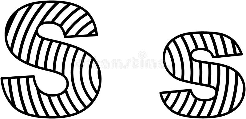 Font Letter S Uppercase Italic Typographic Spiral Effect Stock Vector ...